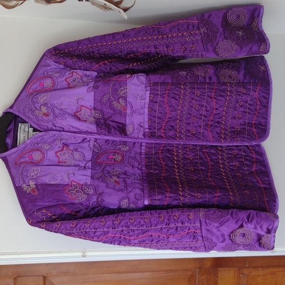 Diane Gilman | Jackets & Coats | Diane Gilmore Purple Quilted Jacket ...